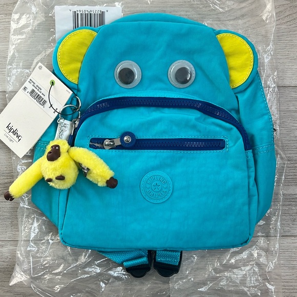 Kipling | Bags | New Kipling Brisk Blue Spark Backpack With Eyes Bp4392 ...